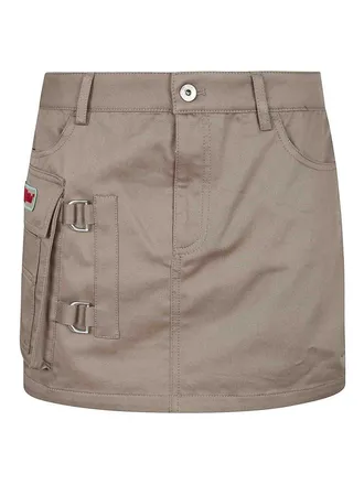 Off-white Mini Jupe - Vert Fonc&eacute;