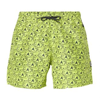 Emporio Armani Gelbe Strandmode Splash Stil M&auml;nner - - Swimwear - Herren - Gelb - S