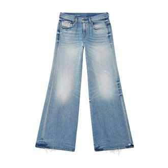 Diesel Blaue Distressed High-Rise Jeans - - Jeans - Damen - Blau - W24