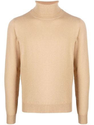 Malo pull en cachemire &agrave; col roul&eacute; - Tons neutres