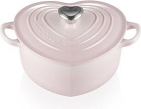 LE CREUSET Le Creuset herzförmige Kasserolle mit gusseisernem herzförmigem Knauf, 20 cm, 21401207774455, Shell Pink