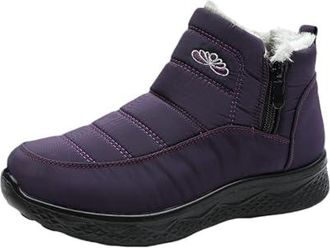Generic Bottes de neige isolées pour femme, doublure en fourrure chaude, bottes de neige confortables, imperméables, antidérapantes, chaussures dextérieur, vi