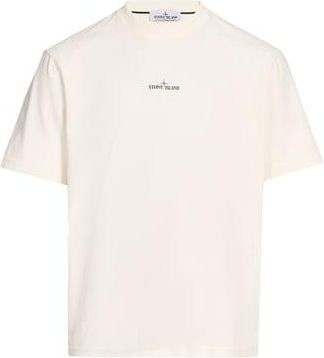 Stone Island T-shirt en coton uni à logo