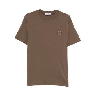Stone Island Homme, Tops, Brun, Taille: XL T-Chemises