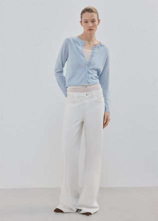 Mango Cardigan droit maille fine lie de vin - Femme - XXS - MANGO