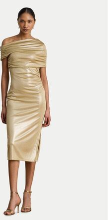 Lauren Ralph Lauren Coctailkleid 253P13991001 Goldfarben Slim Fit