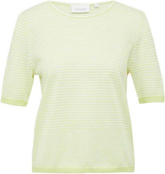 Comma Kurzarmpullover Strickpullover Semitransparenter Feinstrickpullover