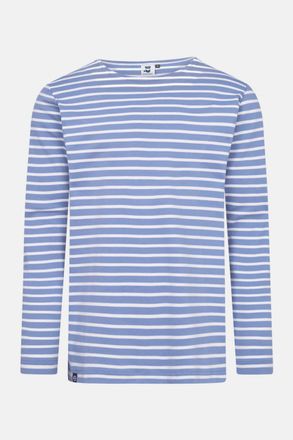 Hanseheld Streifenshirt Herren Hellblau-Natur Langarm Jea
