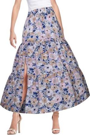 Generic Robe boh&egrave;me 2026 pour femme, imprim&eacute; floral, taille haute, jupe midi fluide avec poches, printemps et &eacute;t&eacute;, rose, L