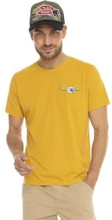Von Dutch Tee Shirt Homme 100% Coton, T-Shirt Homme Eye, Col Rond & Regular Fit, Jaune Taille S