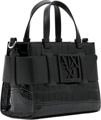A|X Armani Exchange Femme, Sacs, Noir, Taille: ONE Size Tote Signature