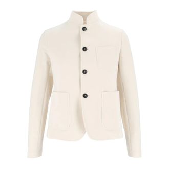 Circolo 1901 Blazer en molleton ajust&eacute; &agrave; 4 boutons - Femme - Vestes - Blanc - Taille: 38 FR
