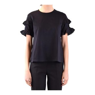 Alexander McQueen Kurzarm T-Shirt - - Tops - Damen - Schwarzk - XS