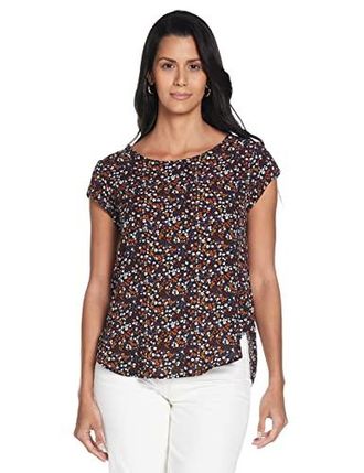 Only Onlvic S/S AOP Top Noos Ptm T-Shirt pour Femme, Night Sky/AOP : Ella Ditsy Flower, 44
