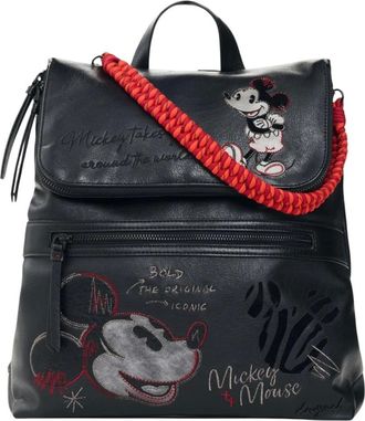 Desigual Femme, Sacs, Noir, Taille: ONE Size Sac &agrave; dos moyen Mickey