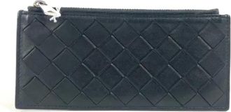 Bottega Veneta unisex, Pre-owned, Noir, Taille: ONE Size Portefeuille en cuir Pre-owned