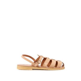 K.Jacques Sandales plates en cuir velours