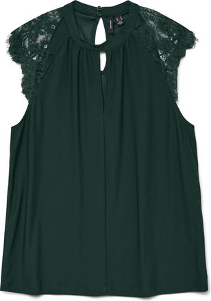 Vero Moda Damen Vmmilla Sl Lace Tee Ga Noos, Pine Grove, X-Small