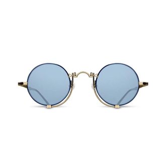 Matsuda Vintage Runde Titan Sonnenbrille Kobaltblau - - Accessories - Herren - Blau - 45 MM