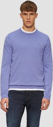s.Oliver Rundhalspullover Casual (1-tlg) Rundhals. langarm, Logo-Stickerei