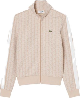 Lacoste Homme, Sweatshirts et sweats &agrave; capuche, Beige, Taille: L Veste de surv&ecirc;tement zipp&eacute;e jacquard Paris