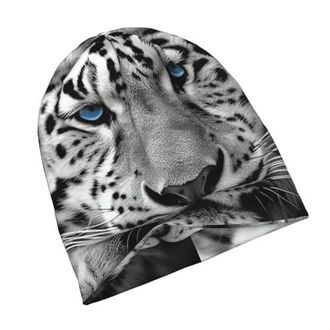Generic Casquette De Crâne À Revers Tigre Noir Et Blanc Bonnet en Tricot Thermique Doux Bonnet Hiver pour lescalade Temps Froid Femme