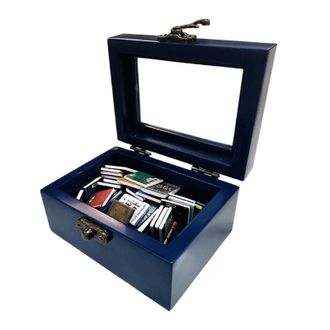 Generic Miniatur, Miniatur-Bibliothek | Ornament Schreibtischdekoration für Buchliebhaber, Exquisite Aufbewahrungsbox für Miniatur-Büchermodelle, dekorative B