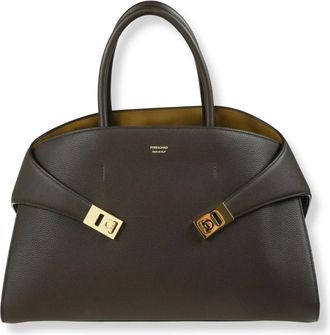 Ferragamo Femme, Sacs, Noir, Taille: ONE Size Hug Handbag (L)
