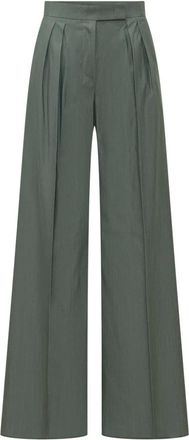 Max Mara Femme, Pantalons, Vert, Taille: 38 FR Pantalon Large Taille Haute
