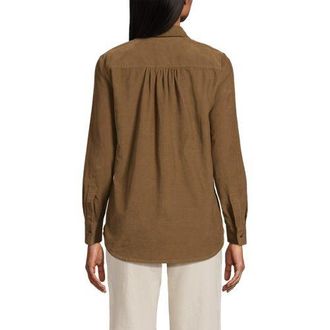 Lands End Feincordhemd, Damen, Größe:40-42 regular, Braun, Baumwolle, by Lands End