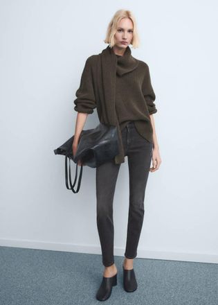 Mango Jean skinny taille normale gris - Femme - 32 - MANGO