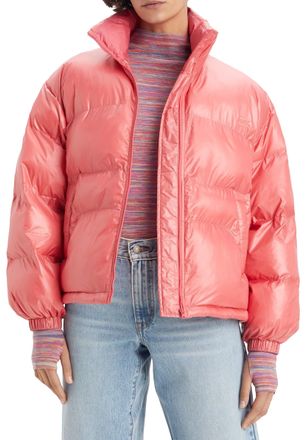 Levi's Damen Retro Puffer Caviar Jacket, Italian Rose, L