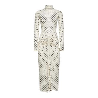 Alaia Femme, Robes, Blanc, Taille: 38 FR Robe drap&eacute;e fluide en jersey avec strass