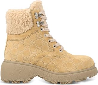 Gucci Stiefeletten mit Schn&uuml;rung 35mm - Nude