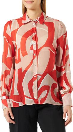 Bugatti Damen W3595-60441 Bluse, Rot-950, 48 EU