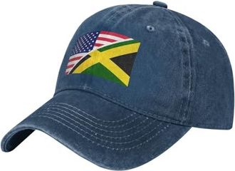 Generic Pare-Soleil Casquette Drapeau Am&eacute;ricain Et Jama&iuml;cain Vintage Baseball Casquette R&eacute;glable Visiere pour Golf Jogging Cyclisme