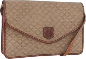 Celine Pre-owned Vintage Canvas Shoulder Bag - Femme - Pre-owned - Brun - Taille: ONE Size