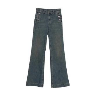 Liu Jo Flare Jeans mit Schmuckkn&ouml;pfen - - Jeans - Damen - Blau - W26