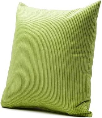 Gözze Kissen Capri, Dekokissen in Feincord-Optik, Weiches Sofakissen mit Füllung, 100% Polyester, 60 x 60 cm - Hellgrün