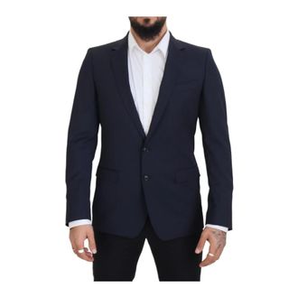 Dolce & Gabbana Eleganter dunkelblauer Wollblazer - - Jackets - Herren - Blau - M