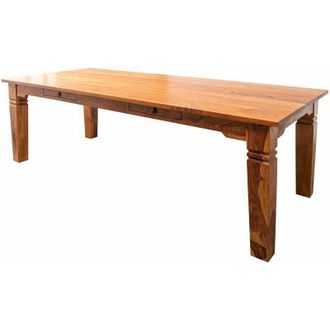 Massivmoebel24 Esstisch Akazie 200x100x76 honig lackiert oxford 0606