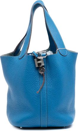 Hermès 2011 Clemence Picotin Lock Handtasche 18cm - Blau