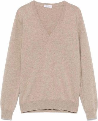 Brunello Cucinelli Rundhalspullover - Braun