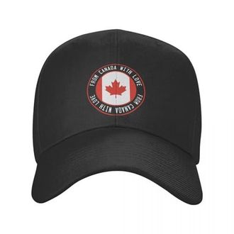 Generic Casquette de baseball personnalis&eacute;e du Canada avec amour - Casquette de baseball respirante pour homme et femme - Motif drapeau canadien - Cadeau dext