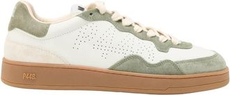 P448 Sneaker aus einem Ledermix mit Farbkontrasten in