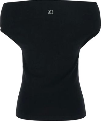 Semicouture Femme, Tops, Noir, Taille: 42 FR Haut &agrave; &eacute;paules d&eacute;nud&eacute;es