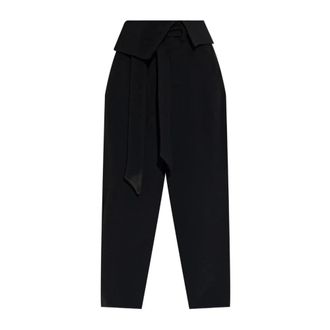 The Attico High-Waisted Bundfaltenhose mit G&uuml;rtel - - Trousers - Damen - Schwarzk - M