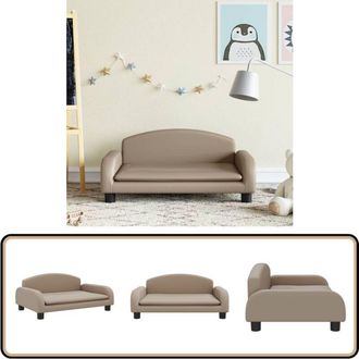 vidaXL Kindersofa Cappuccino 70x45x30 cm Kunstleder - Kinder Sofa - Minisofa - Sitzsack - Kuschelplatz - Kindermöbeln