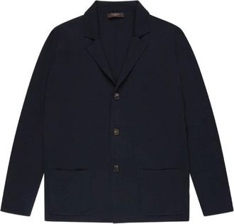 Zanone Homme, Vestes, Bleu, Taille: 2XL Veste en cr&ecirc;pe de coton coupe slim