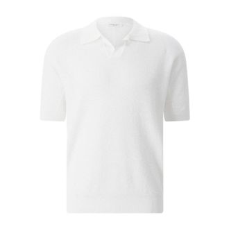 Roberto Collina Homme, Tops, Blanc, Taille: XL Boucl&eacute; Polo